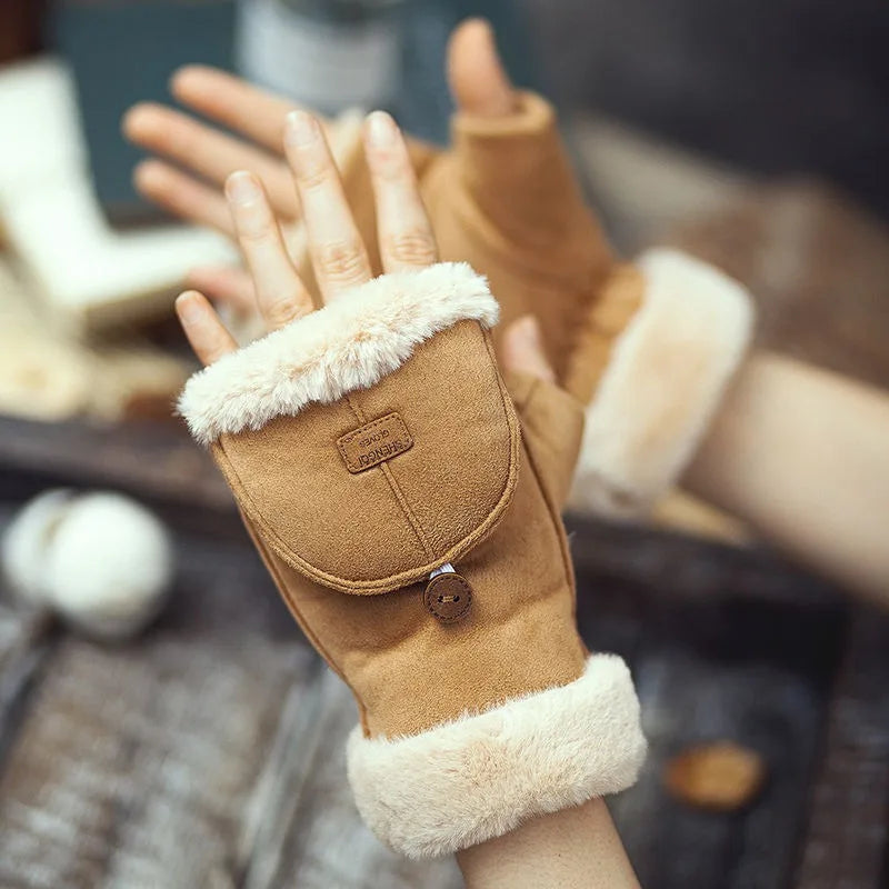 Alpine Suede Flip-Top Mittens – The Belfaire